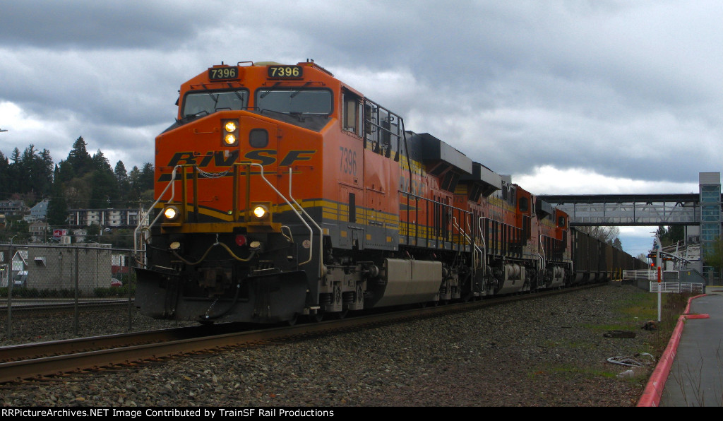 BNSF 7396 Leads a Coal Train